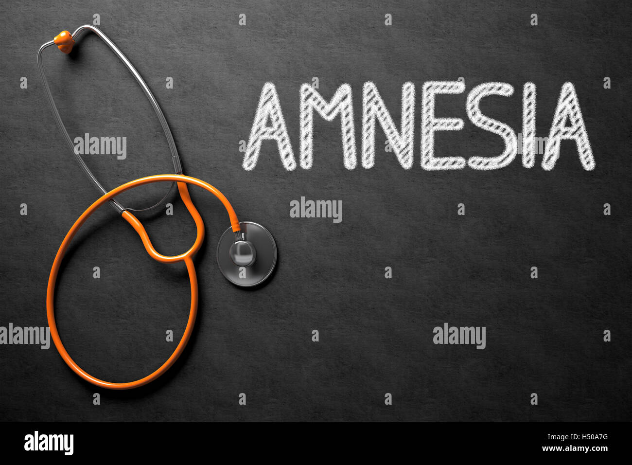 Amnesia - Text on Chalkboard. 3D Illustration Stock Photo - Alamy