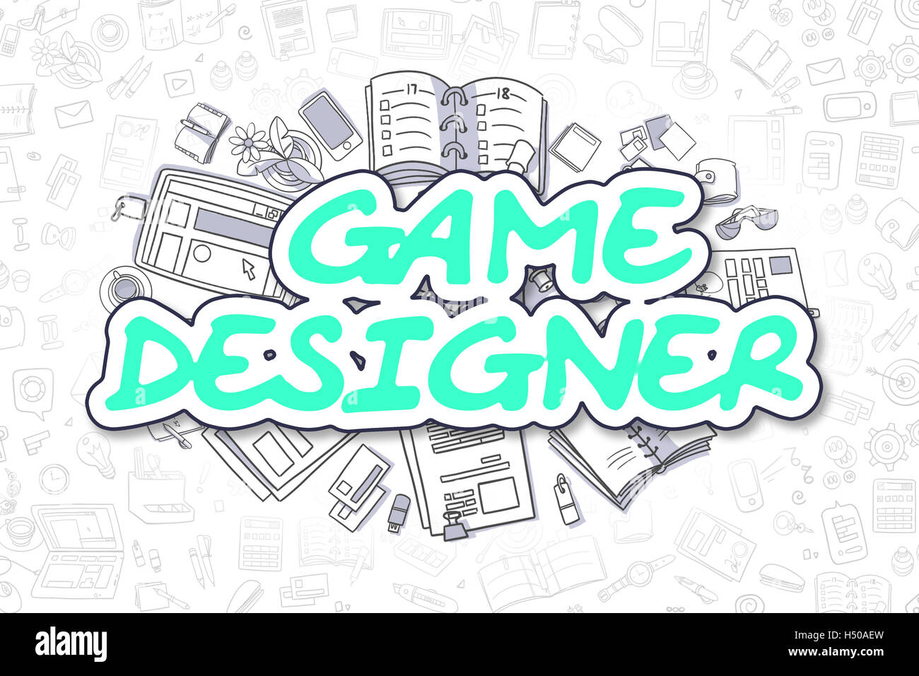 Game Designer - Doodle Green Inscription. Business Concept Stock Photo ...