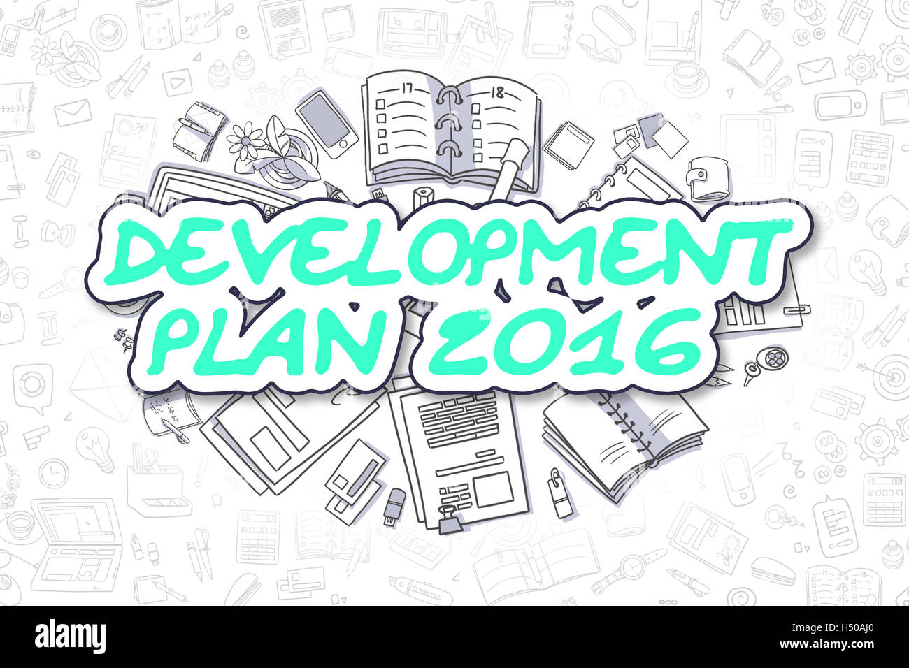Development Plan 2016 - Doodle Green Word. Business Concept Stock Photo ...