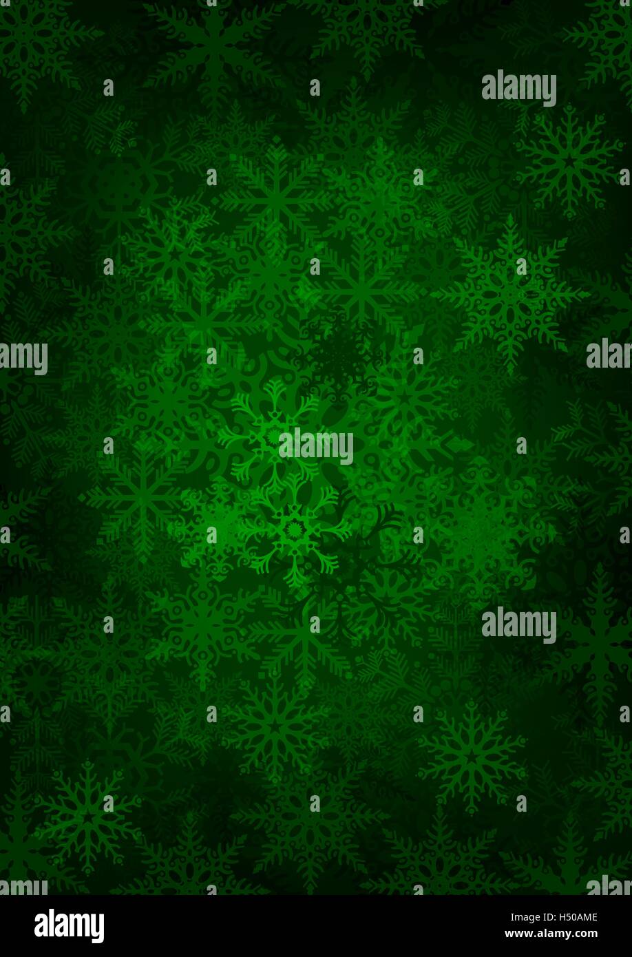 Green Snowflakes Background Stock Vector Image & Art - Alamy