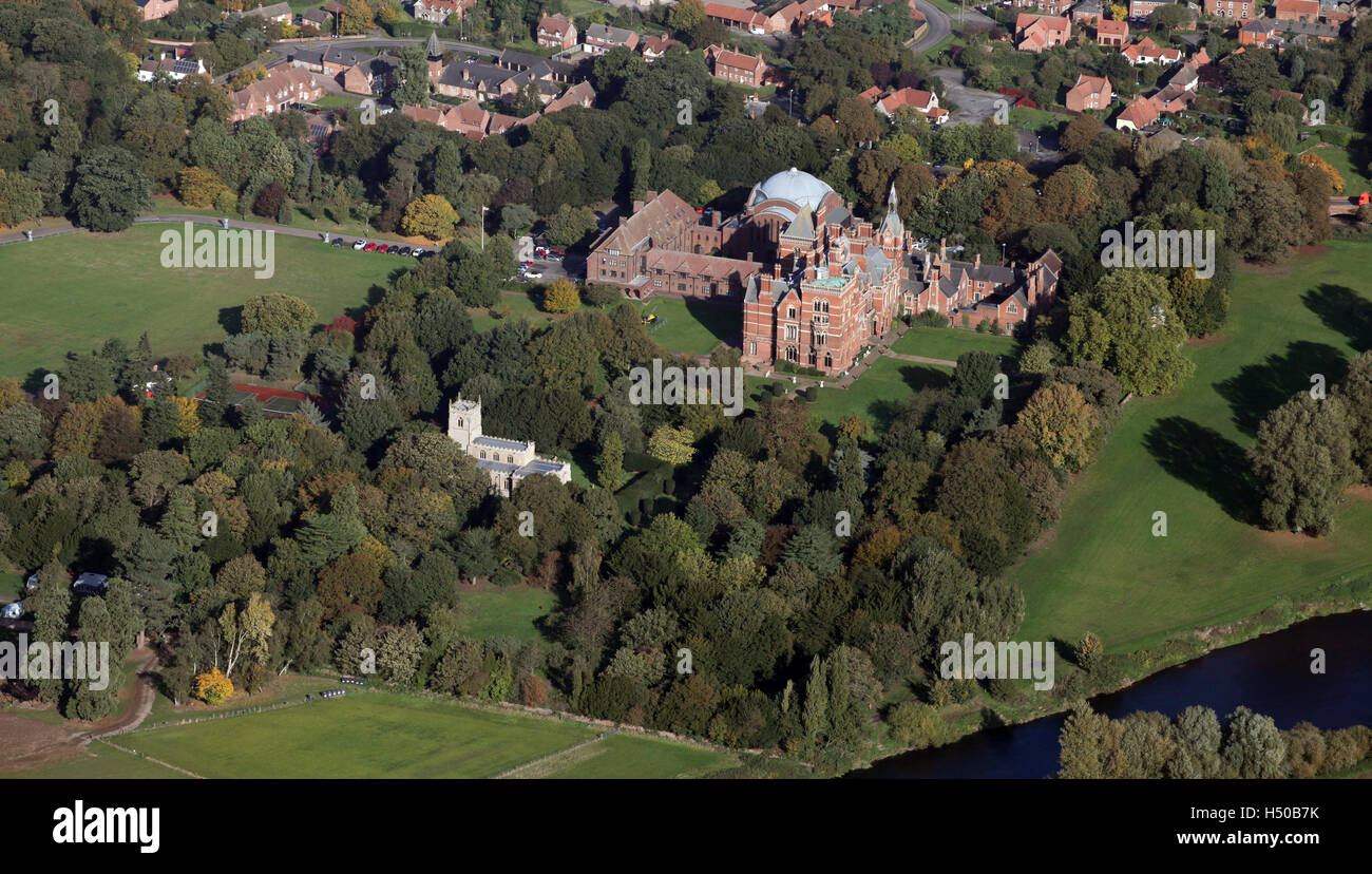 aerial view of Kelham Hall & Country Park, near Southwell ...