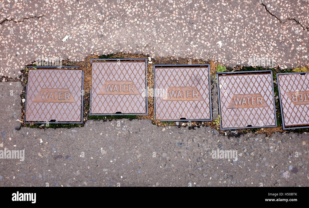 Water company road access points UK Stock Photo - Alamy