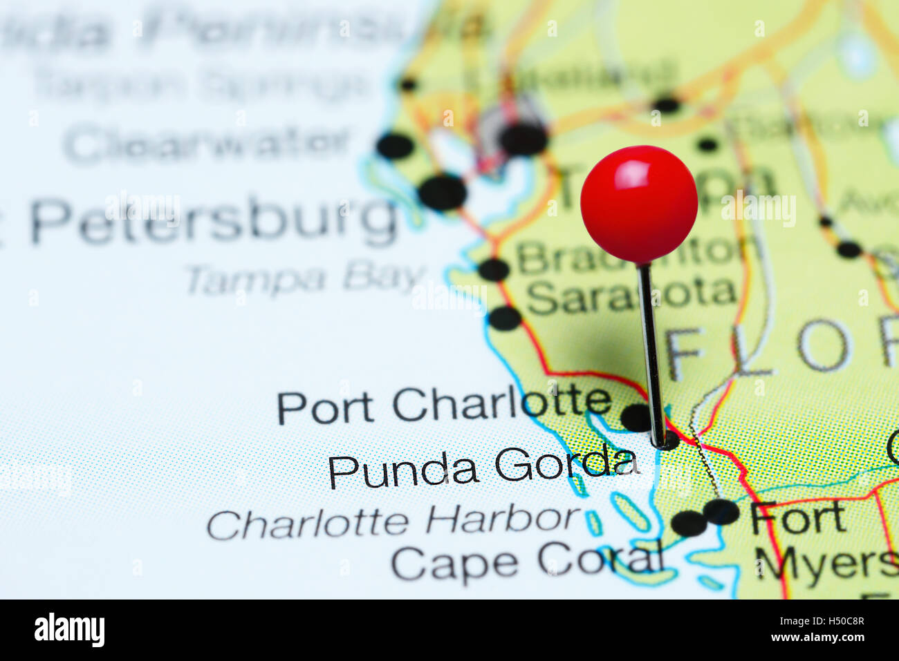 Punta gorda florida map hi-res stock photography and images - Alamy