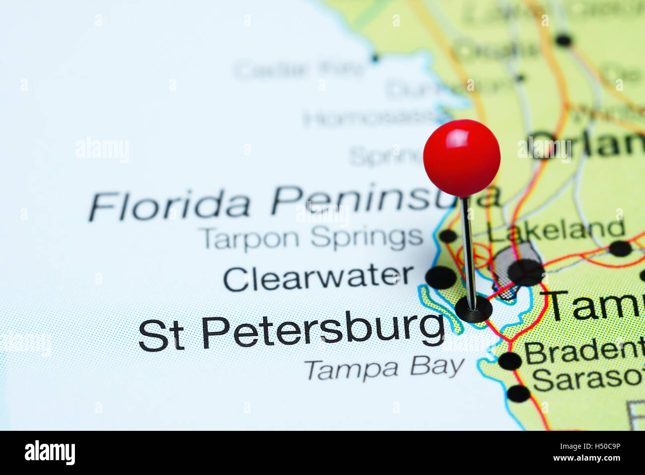 Map of st petersburg hi-res stock photography and images - Alamy