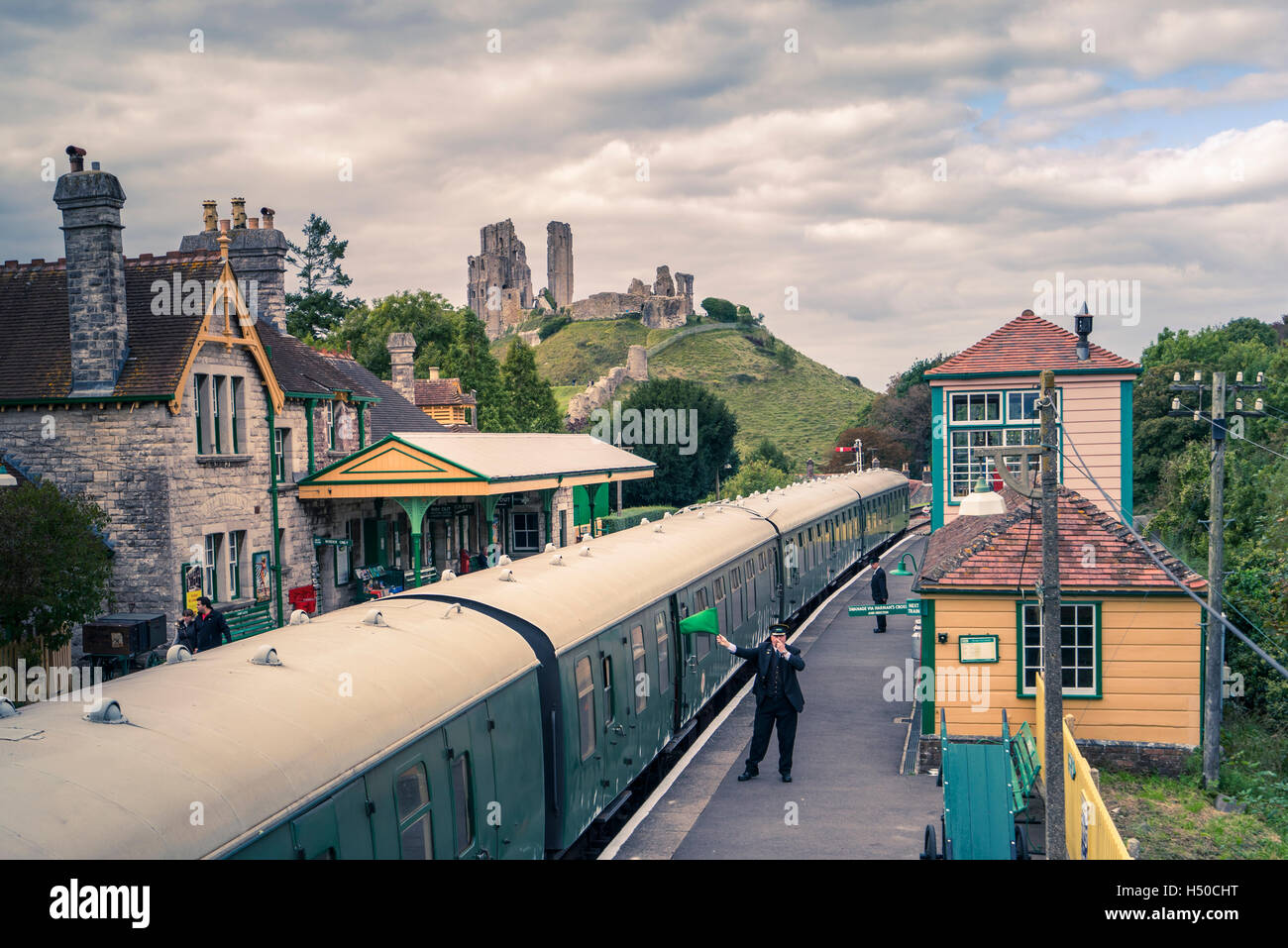 CORFE CASTLE Stock Photo - Alamy