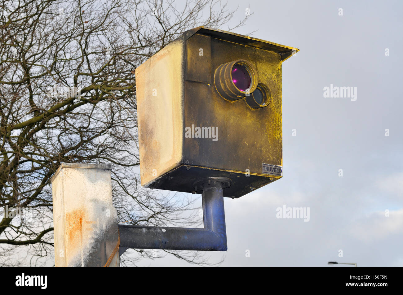 Burned Speed Camera Stock Photo - Alamy