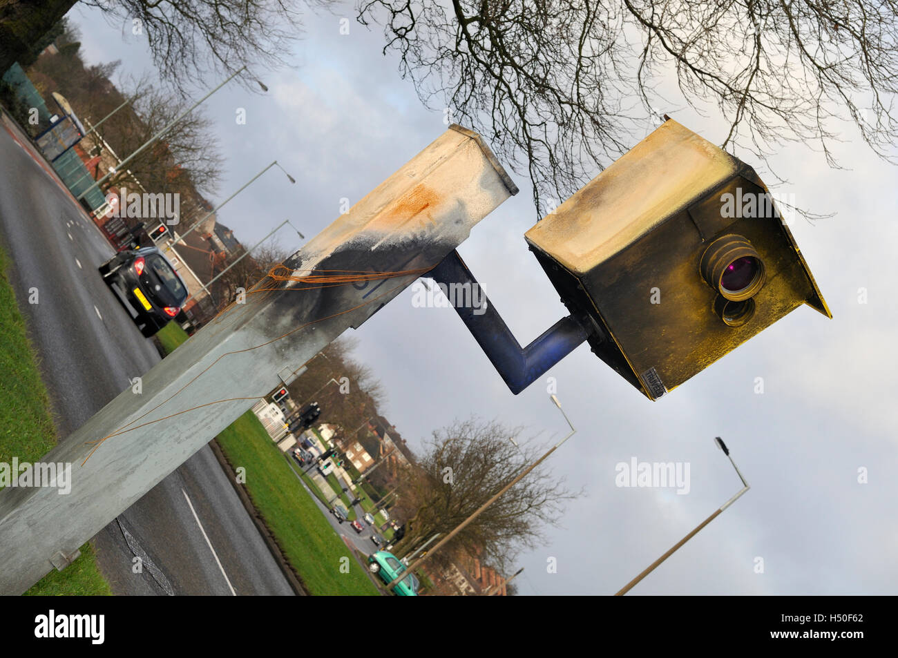 Burned Speed Camera Stock Photo - Alamy