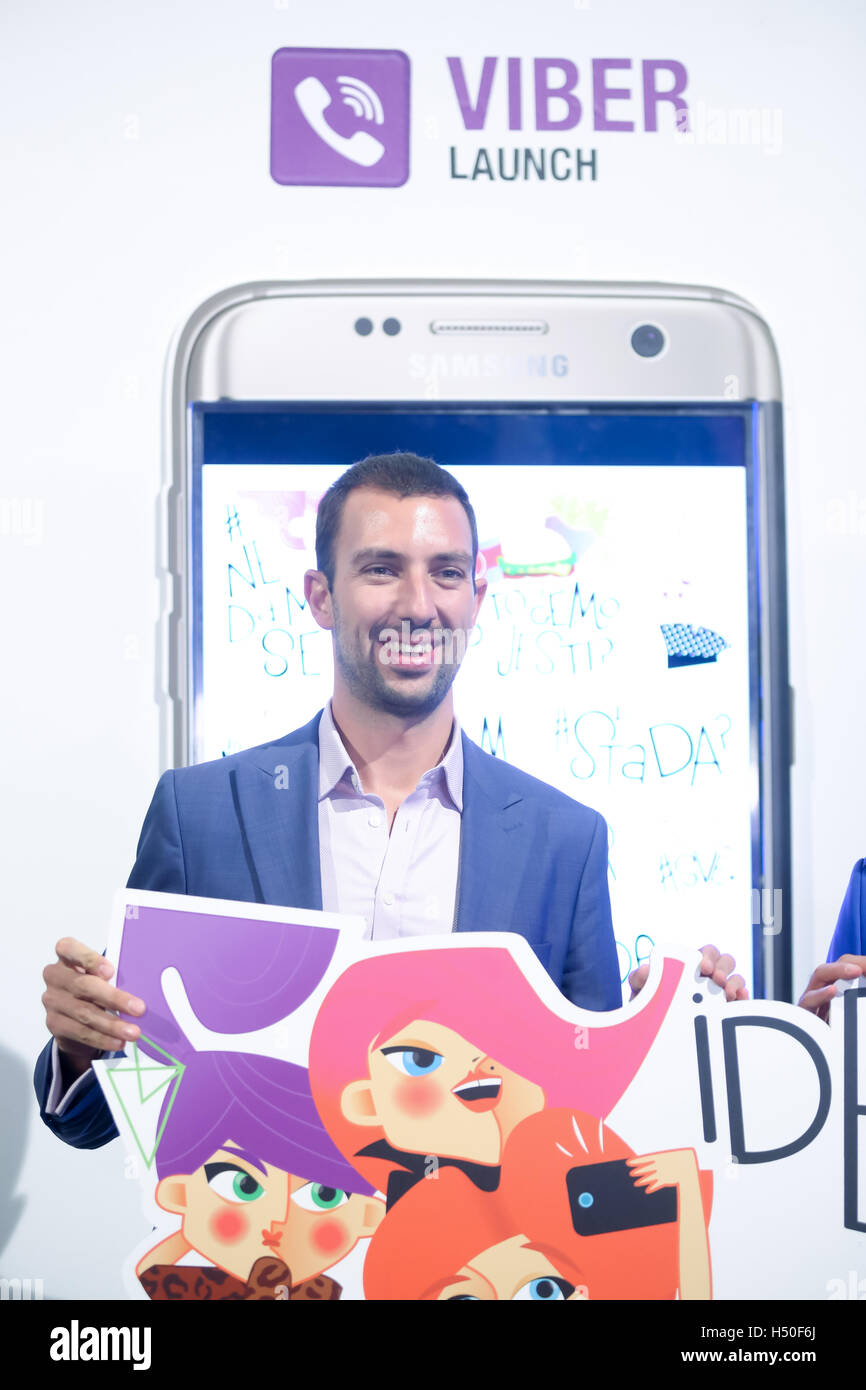 Atanas Raykov,CEO of Viber for Central and Eastern Europe presenting ...