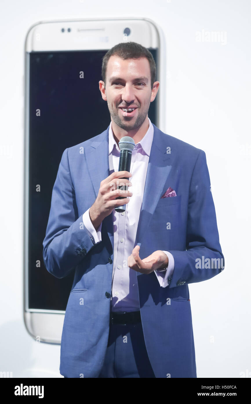 Atanas Raykov,CEO of Viber for Central and Eastern Europe presenting ...