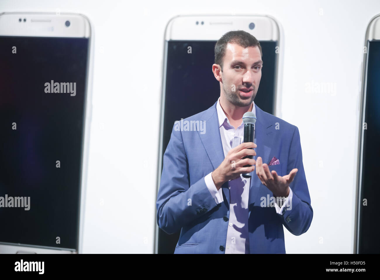 Atanas Raykov,CEO of Viber for Central and Eastern Europe presenting ...