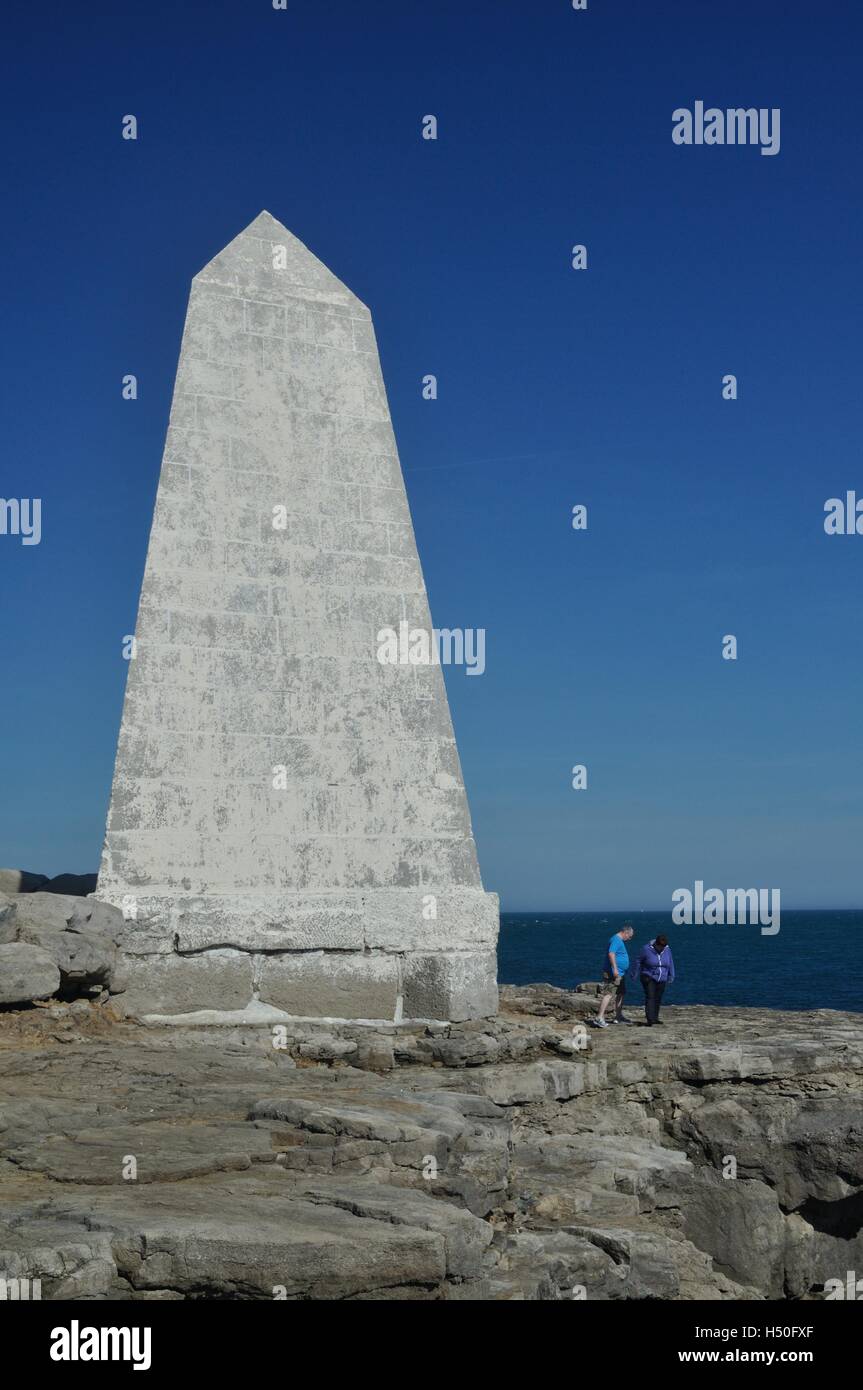 The Trinity House Obelisk, erected in 1844 as a daytime landmark, at ...