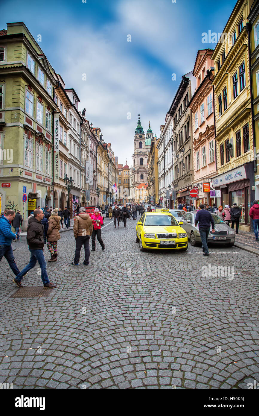 Prague street bar hi-res stock photography and images - Alamy