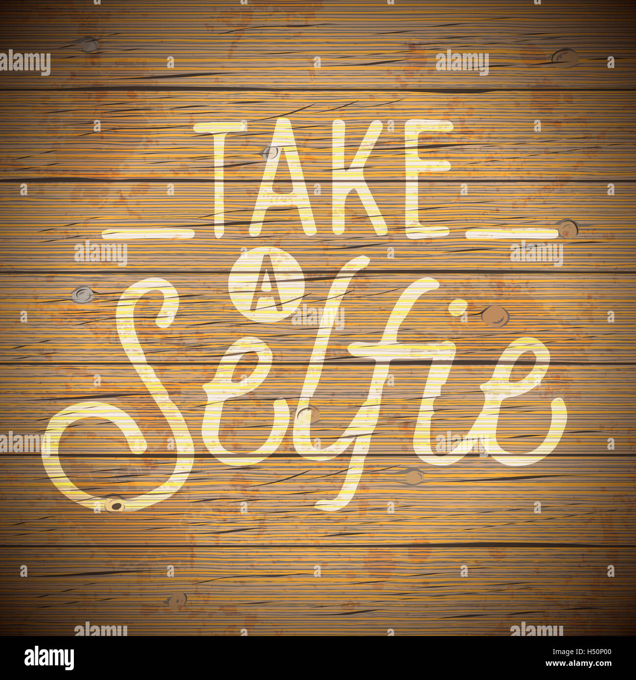 Vintage rustic wood background with slogan for social networking Stock ...