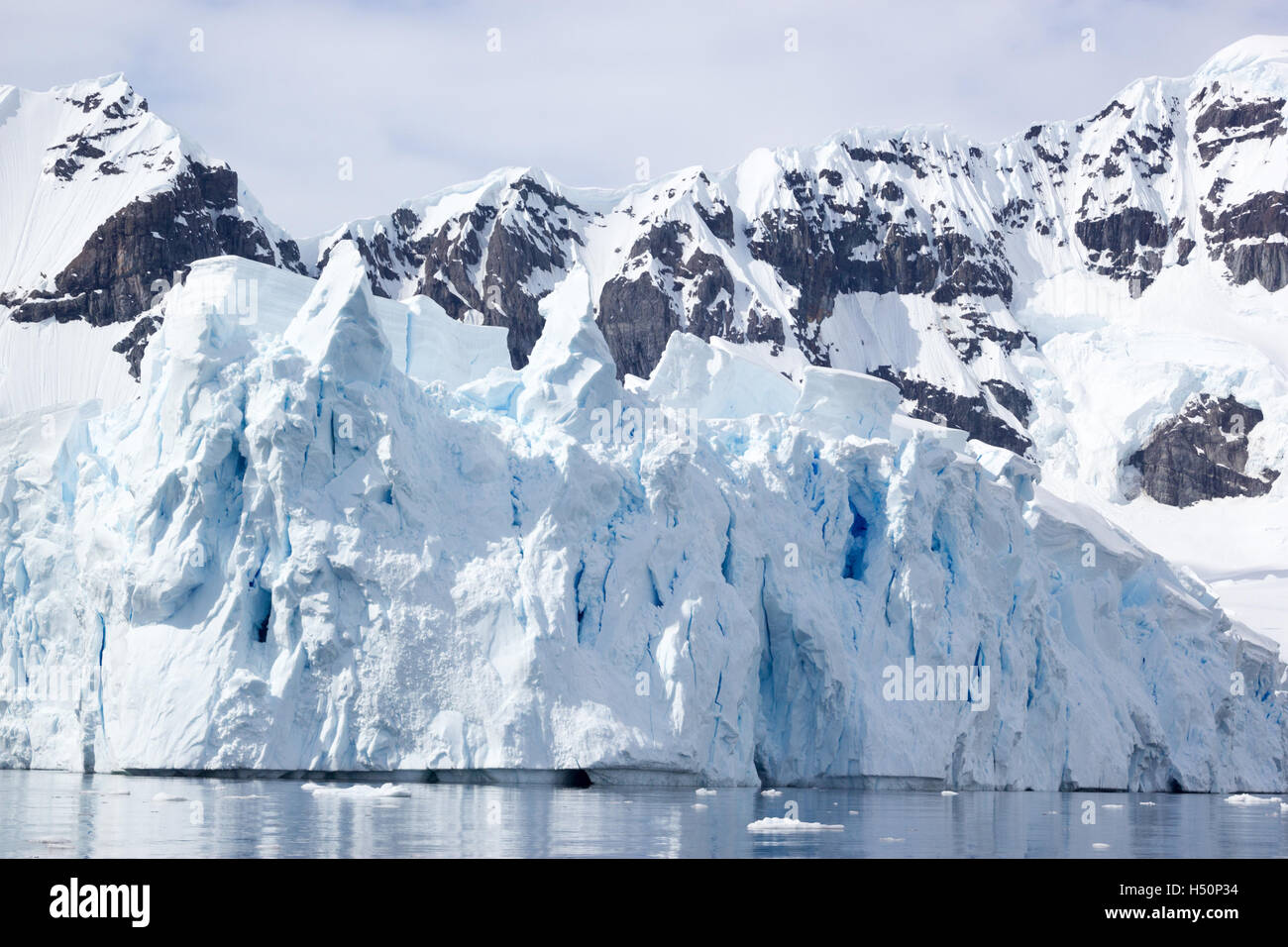 mountains and ice fields on the coast of Antarctica Stock Photo - Alamy