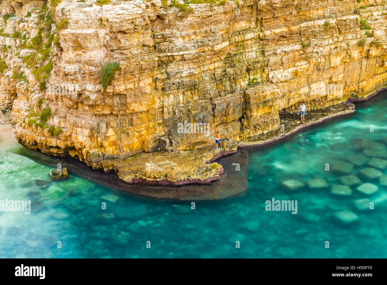 the polignano coast in Puglia in Italy Stock Photo - Alamy