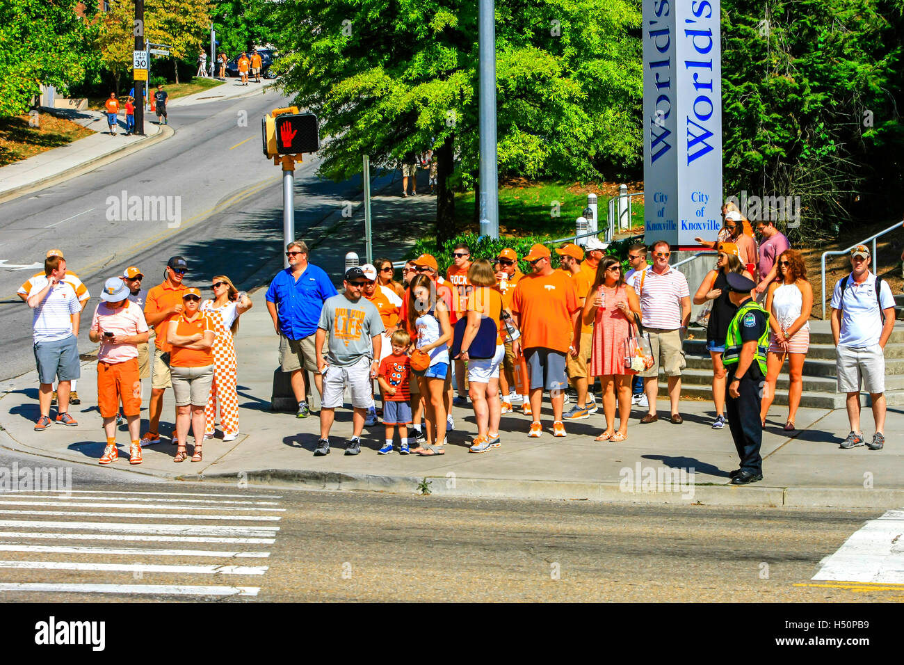 University of Tennessee Volunteer's supporters in their orange apparel ...