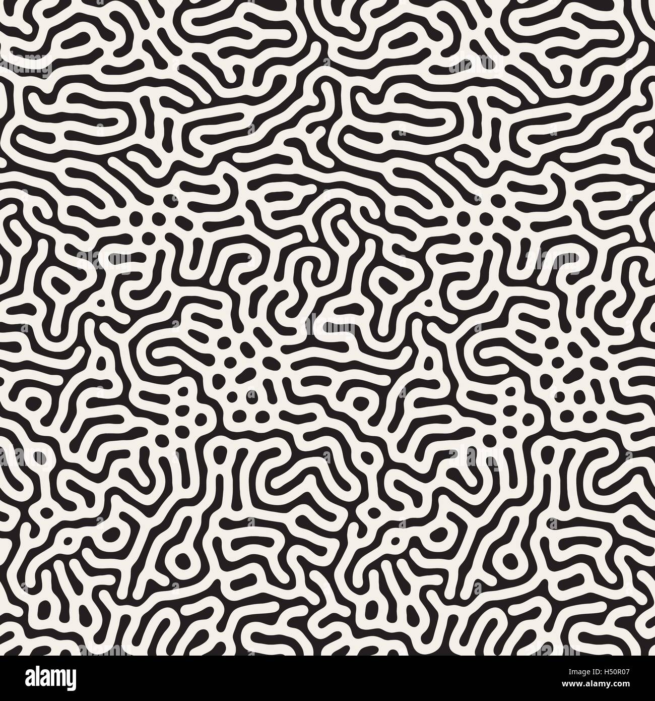 Vector Seamless Organic Lines Coral Pattern Stock Vector Image & Art ...