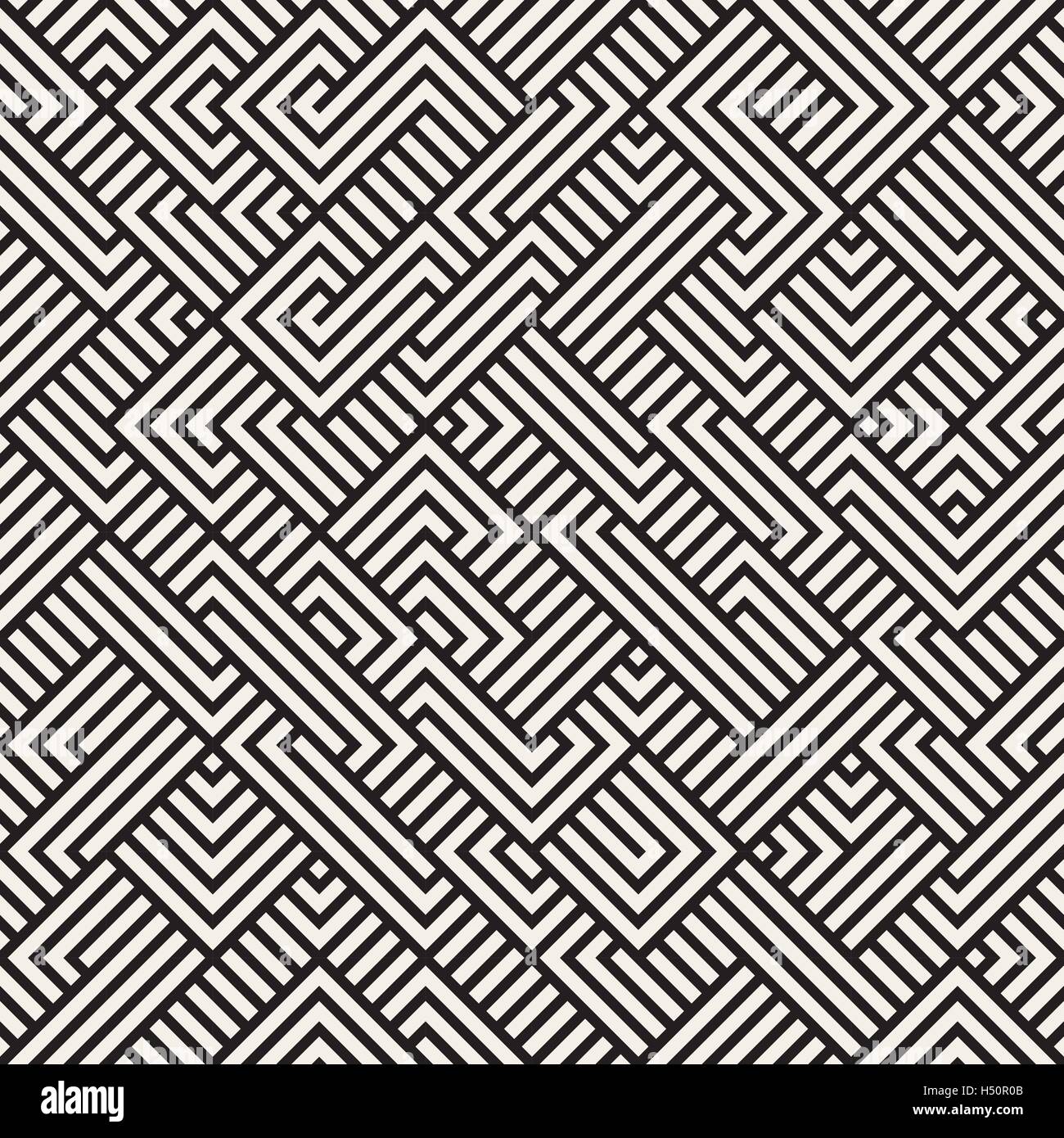 Vector Seamless Irregular Maze Geometric Pattern Stock Vector Image ...