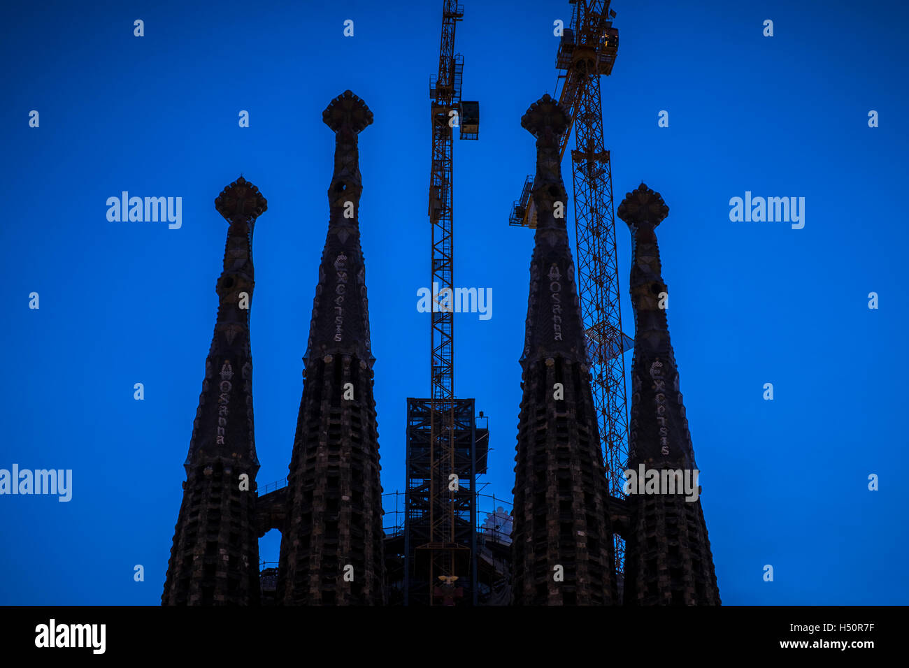 Sagrada Familia church by Antoni Gaudi architect in Barcelona Catalonia ...