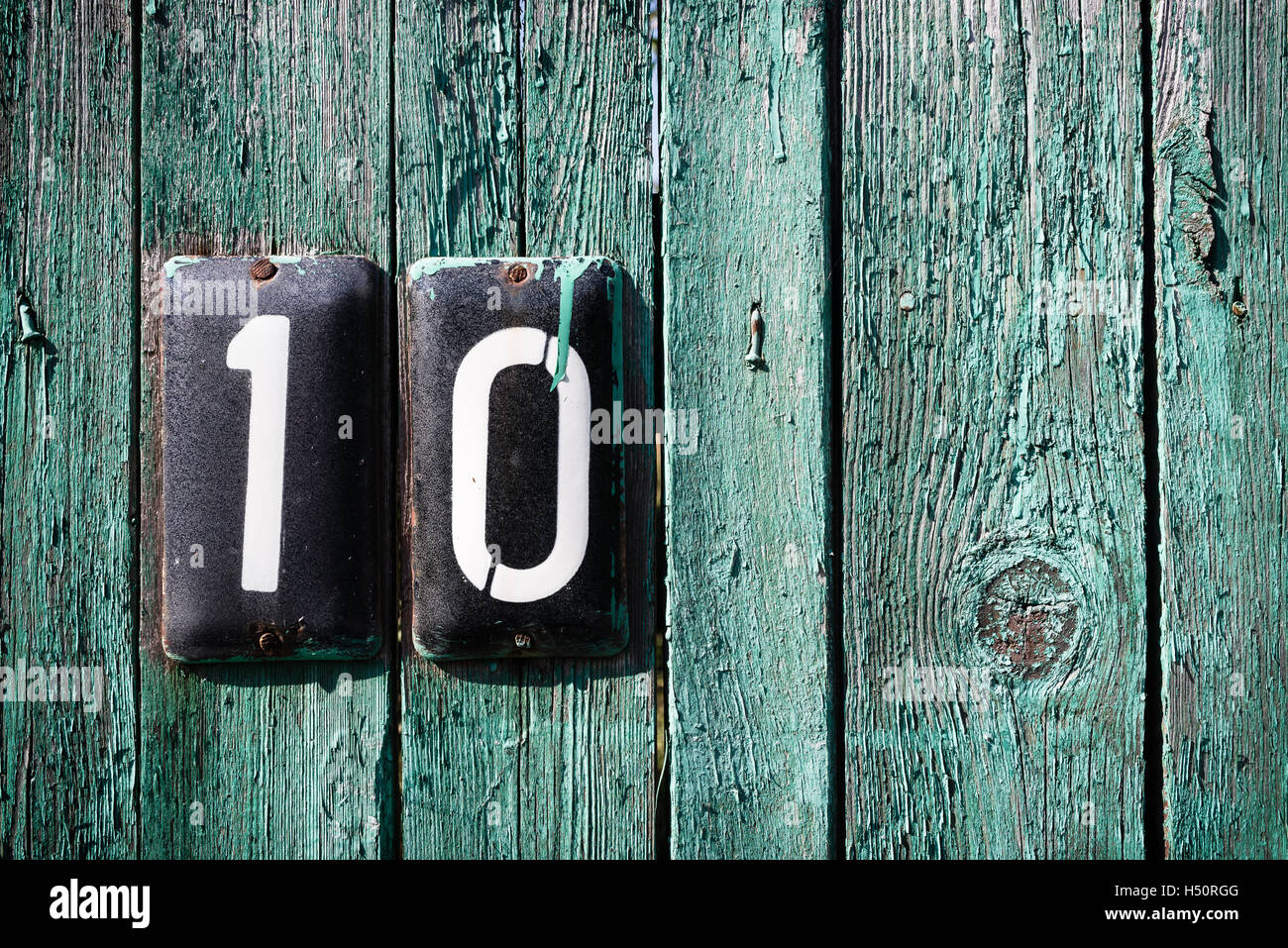 Address number ten Stock Photo - Alamy