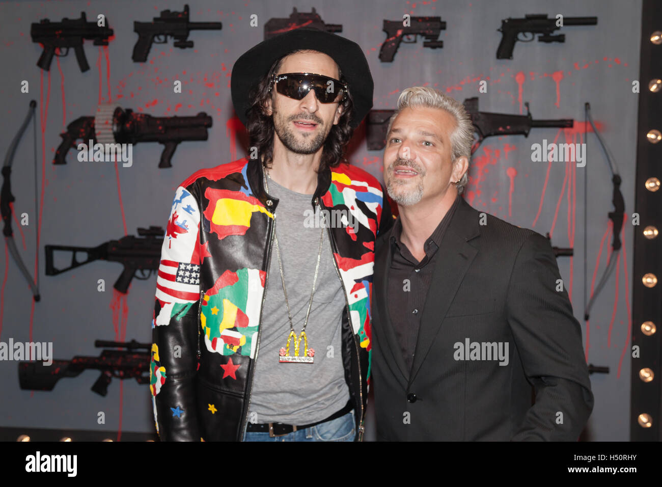 Adrien Brody poses with Daniel Sheps (r), December 2, 2015 at the Art ...