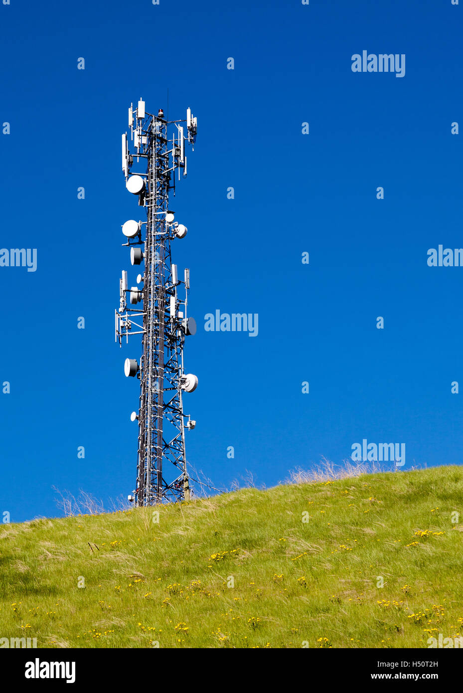Communication tower on a mountain hi-res stock photography and images ...