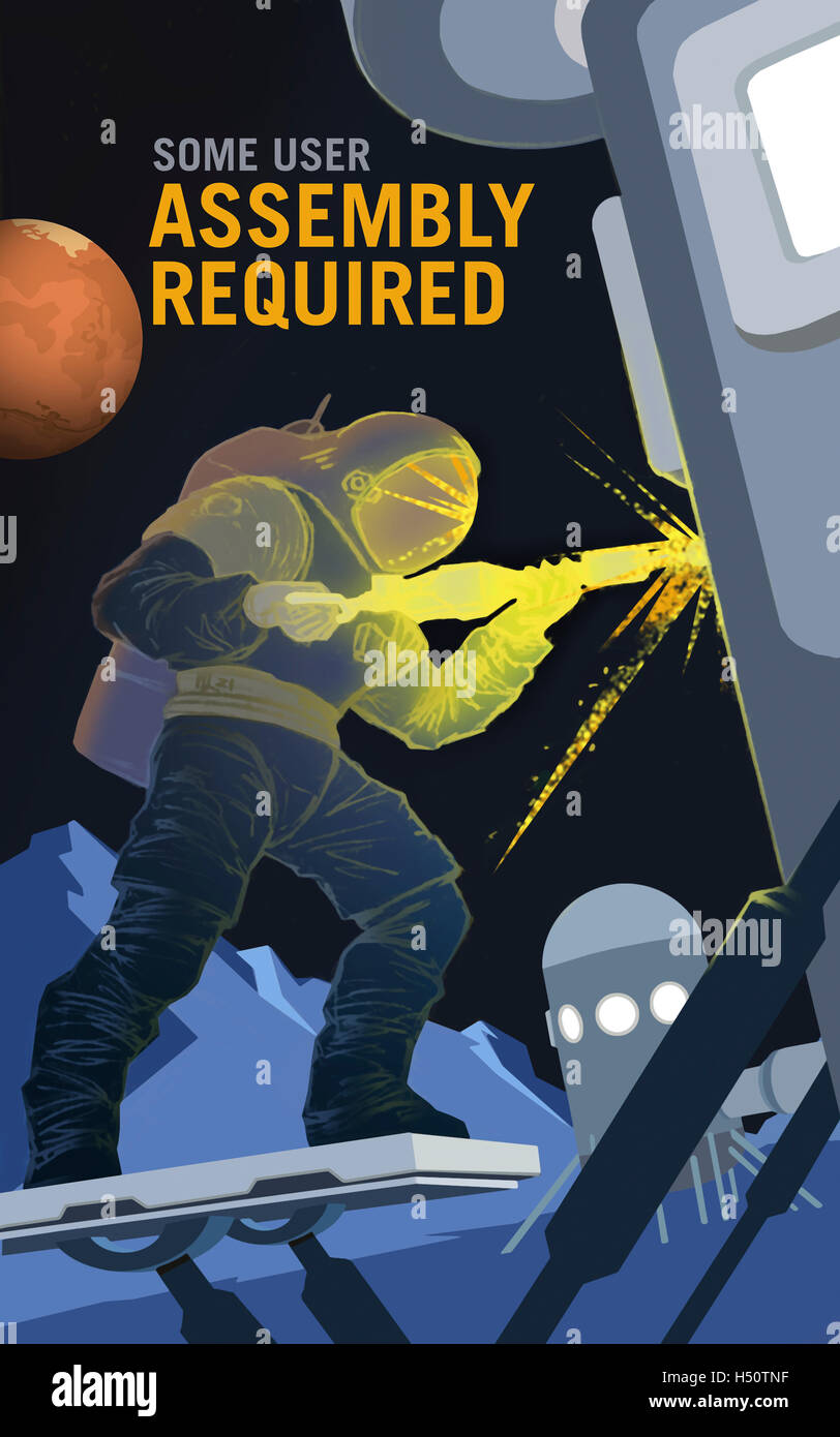 A NASA poster from a series advocating exploration of Mars from 2009 ...