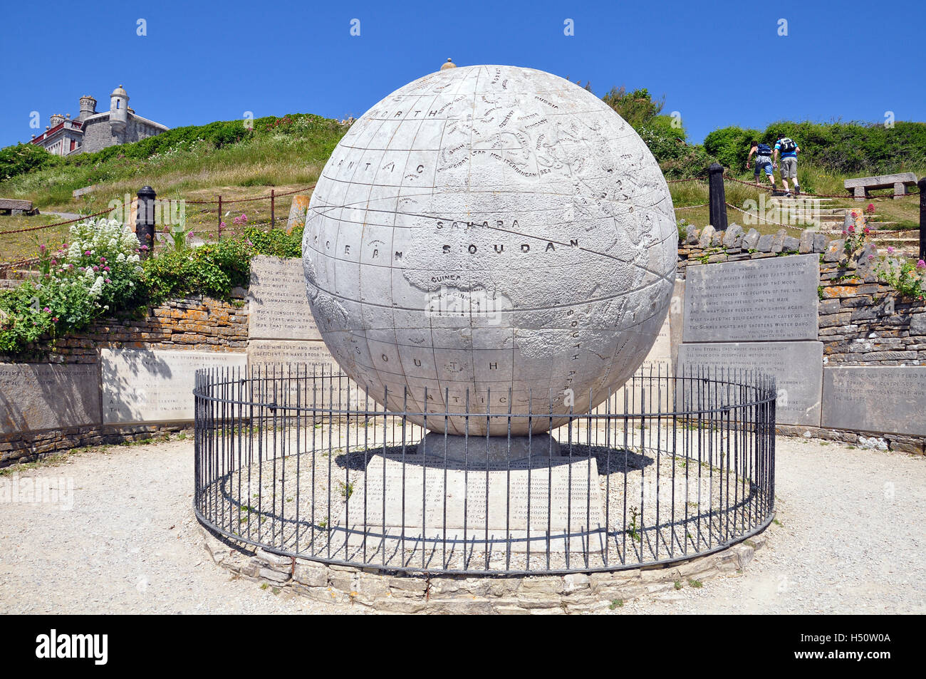 Giant stone Globe in Durston County Park, Isle of Purbeck, Swanage ...