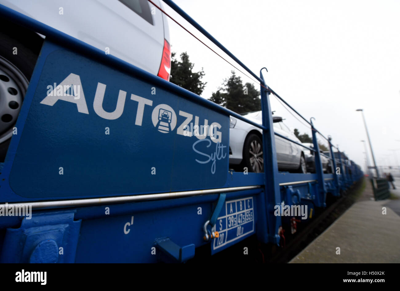 Niebuell, Germany. 18th Oct, 2016. A motorail train operated by the ...