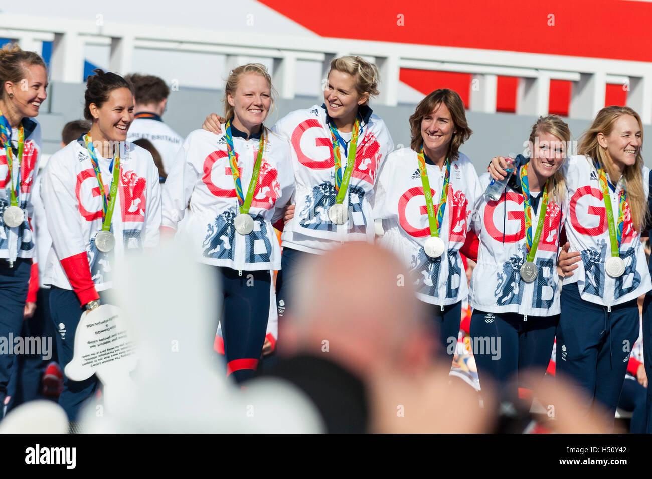 London, UK. 18th Oct, 2016. Katherine Grainger and Team GB rowing team ...