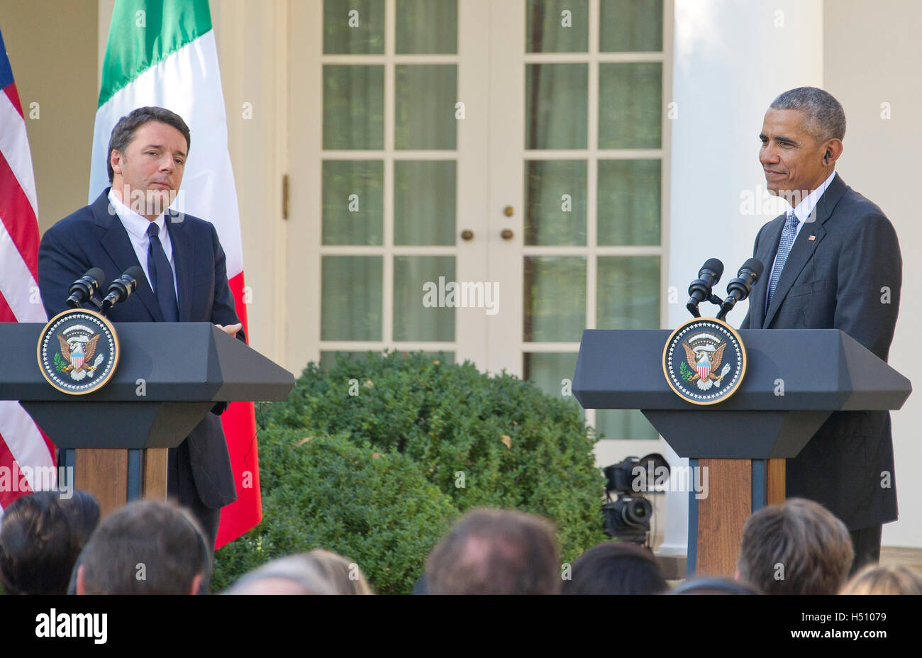 United States President Barack Obama and Prime Minister Matteo Renzi of ...