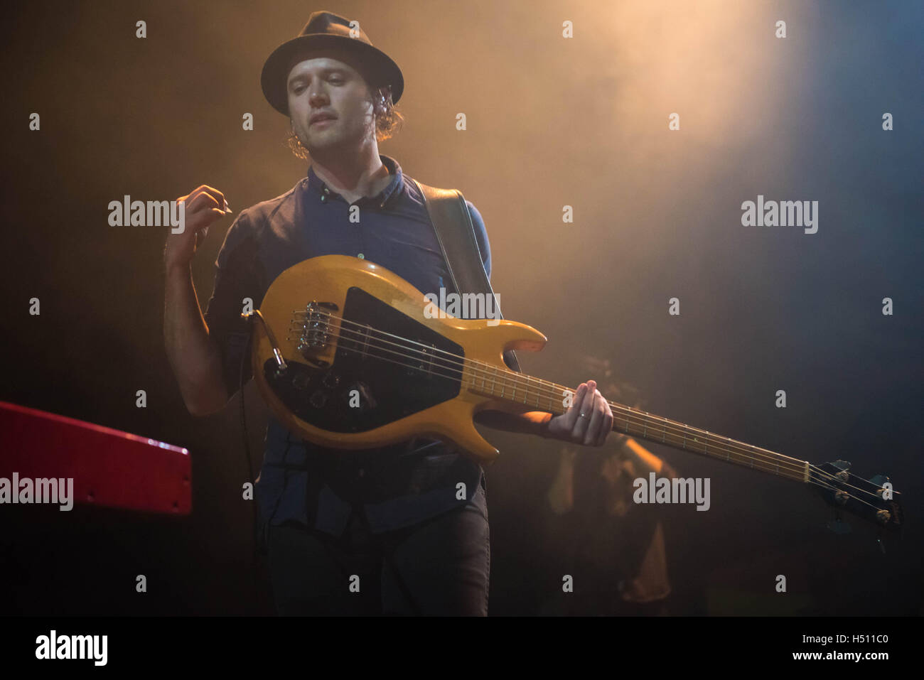London, UK. 18th October, 2016. Eric Sanderson of Augustines performs ...