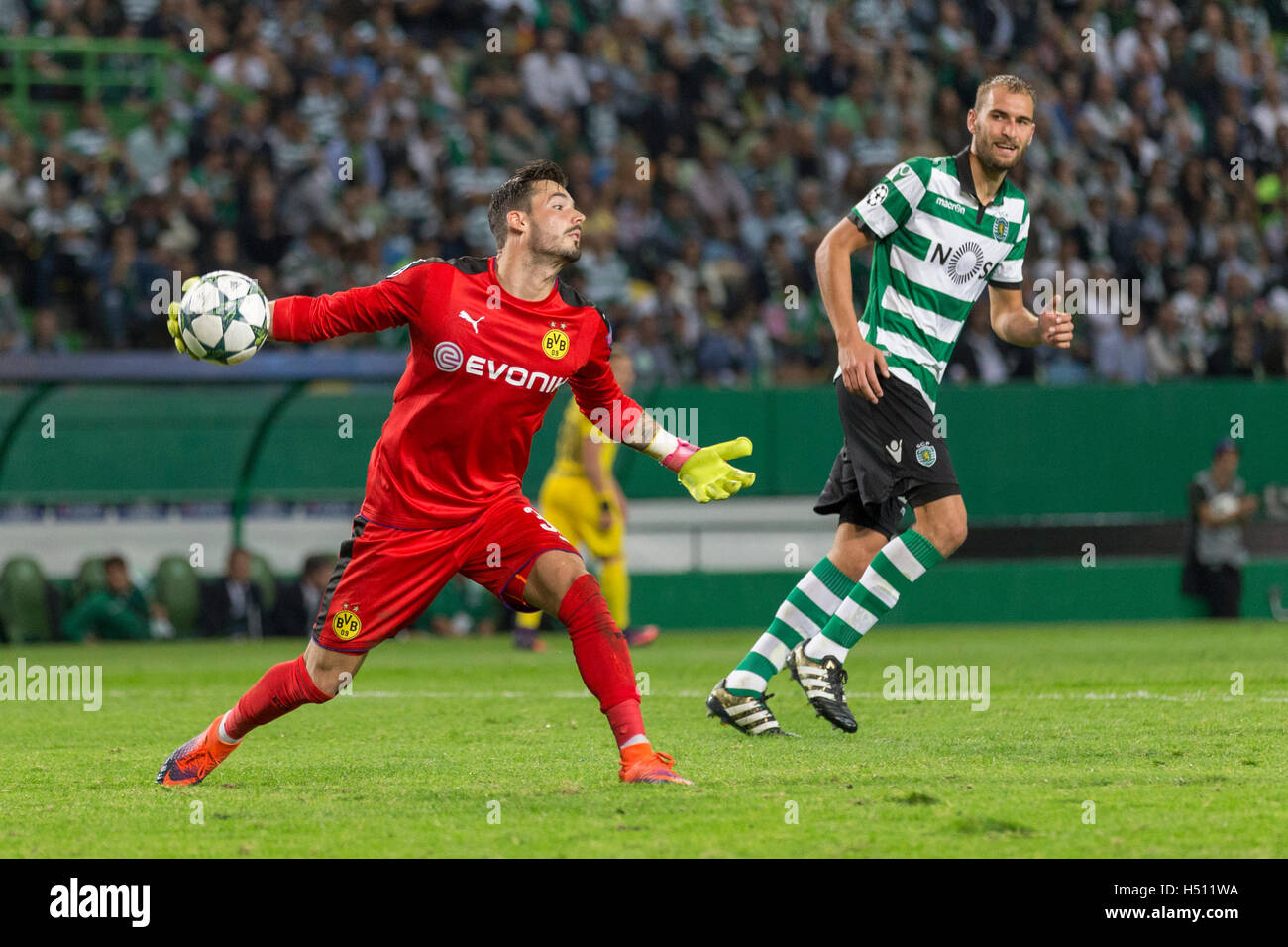 Lisbon, Portugal. 18th October, 2016. Borussia Dortmund's Swiss ...