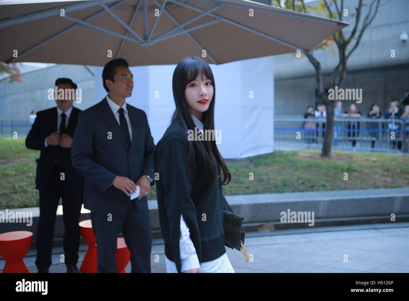 Seoul, Korea. 18th Oct, 2016. Lee Min-jung, Jan Su-won, Kwan Cho and ...