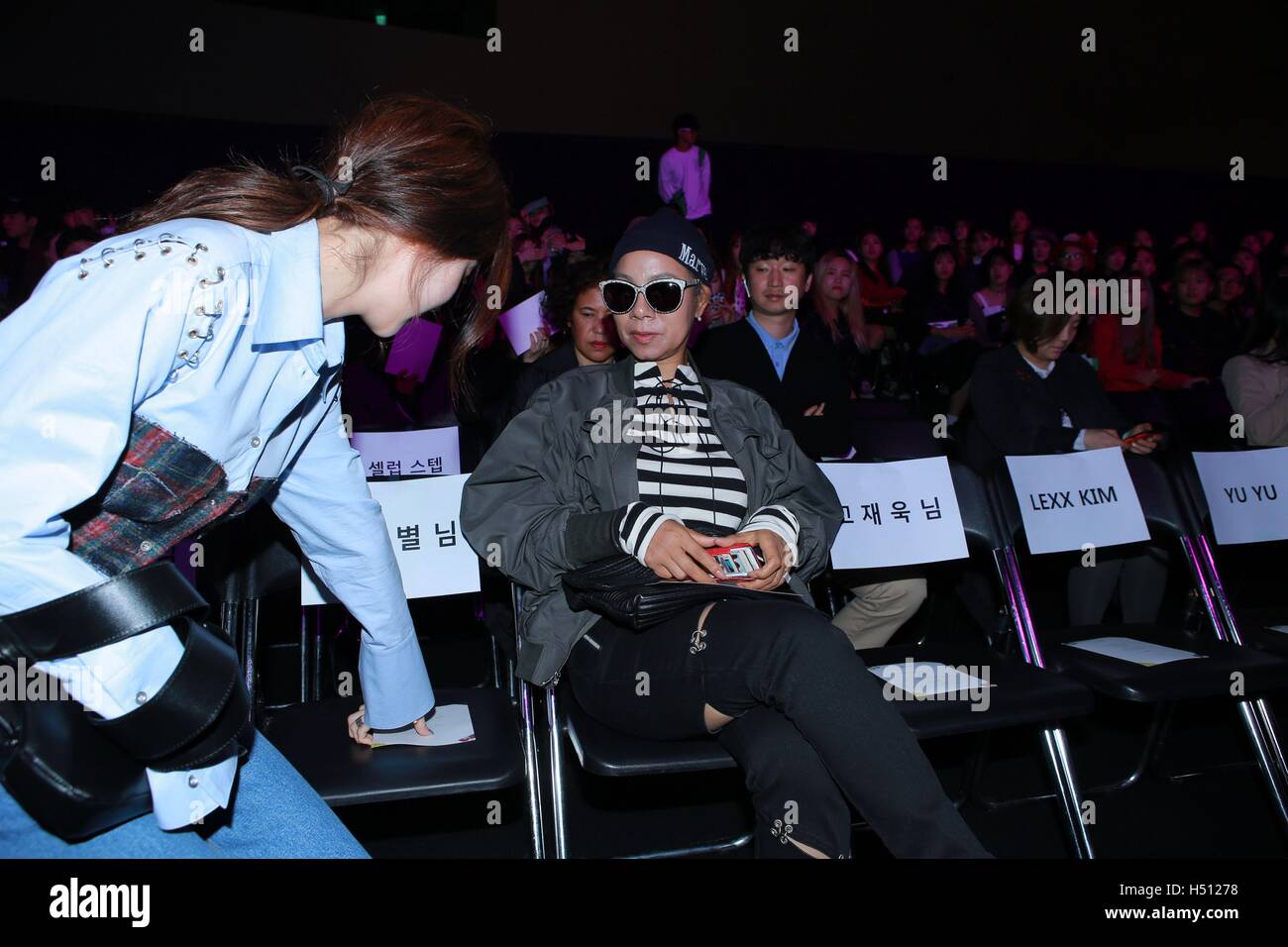 Seoul, Korea. 18th Oct, 2016. Lee Min-jung, Jan Su-won, Kwan Cho and ...