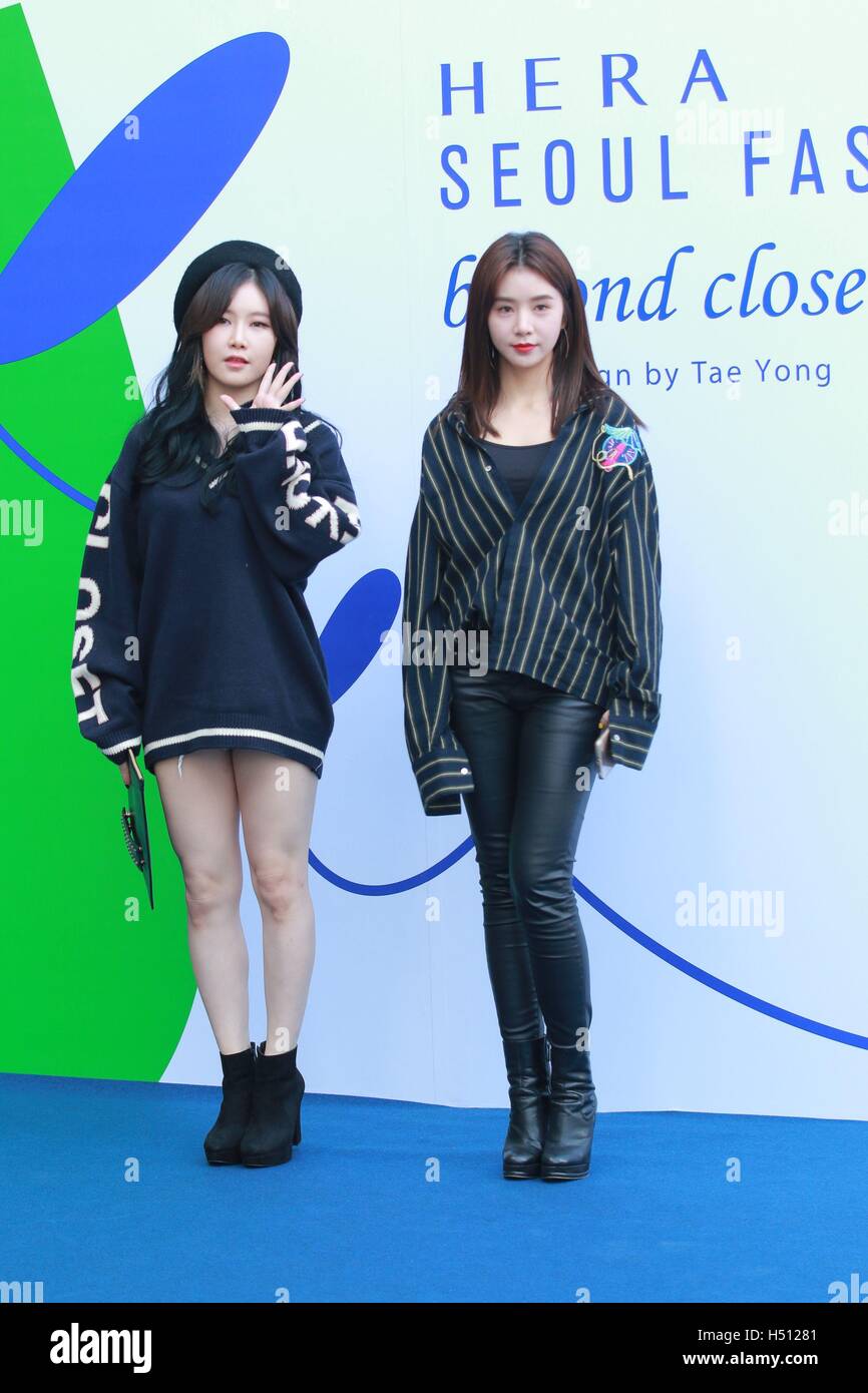 Seoul, Korea. 18th Oct, 2016. Lee Min-jung, Jan Su-won, Kwan Cho and ...