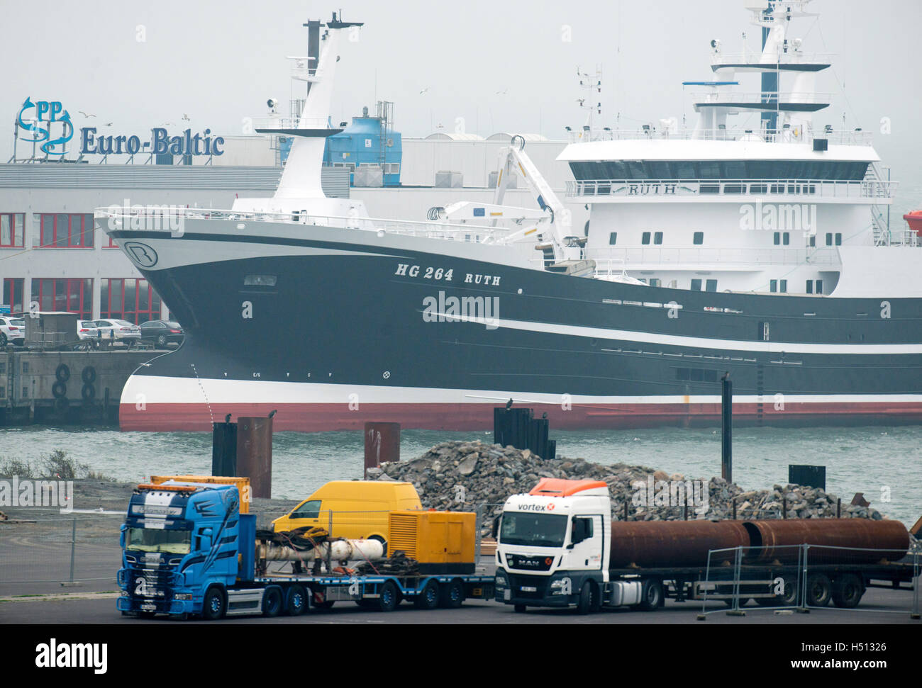 Sassnitz, Germany. 17th Oct, 2016. The administrative building of the ...