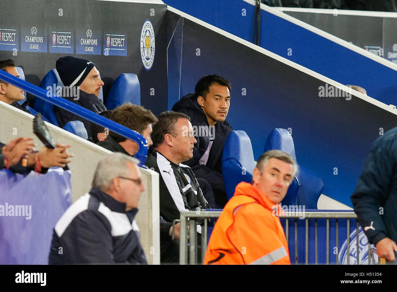 Leicester, UK. 18th Oct, 2016. Shinji Okazaki of Leicester City on the ...