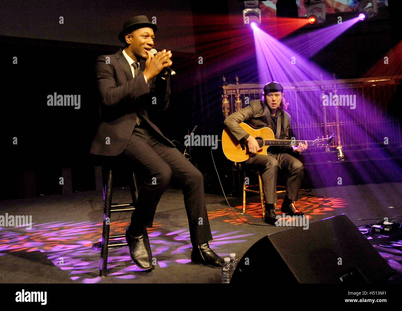 New York, NY, USA. 18th Oct, 2016. Singer Aloe Blacc performa at the ...