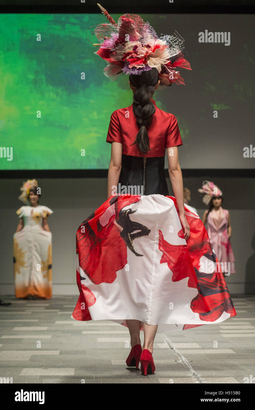 Model presents creation japanese fashion hi-res stock photography and ...