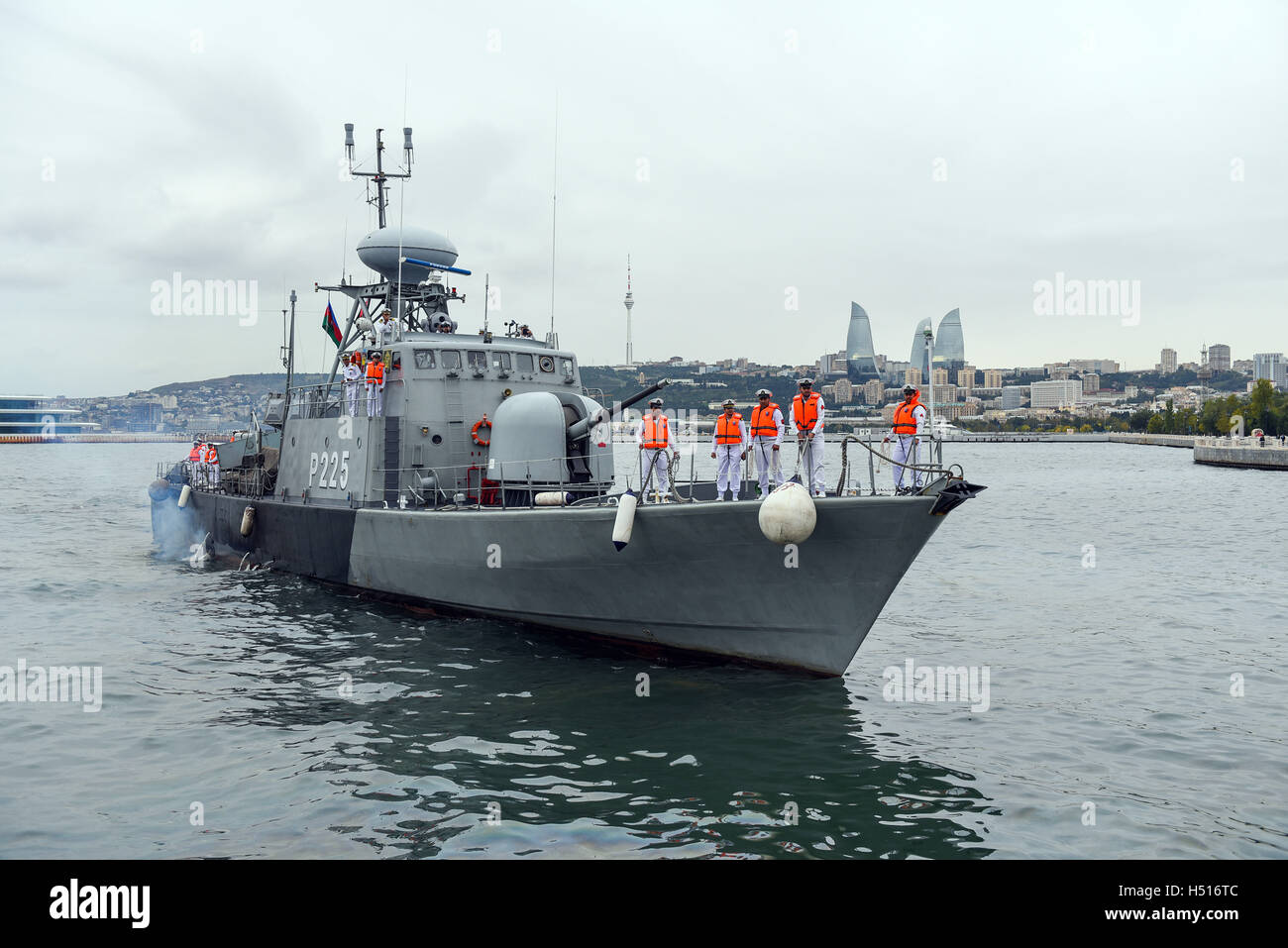 Baku, Azerbaijan. 19th Oct, 2016. Joshan missile vessel of Iranian Navy ...