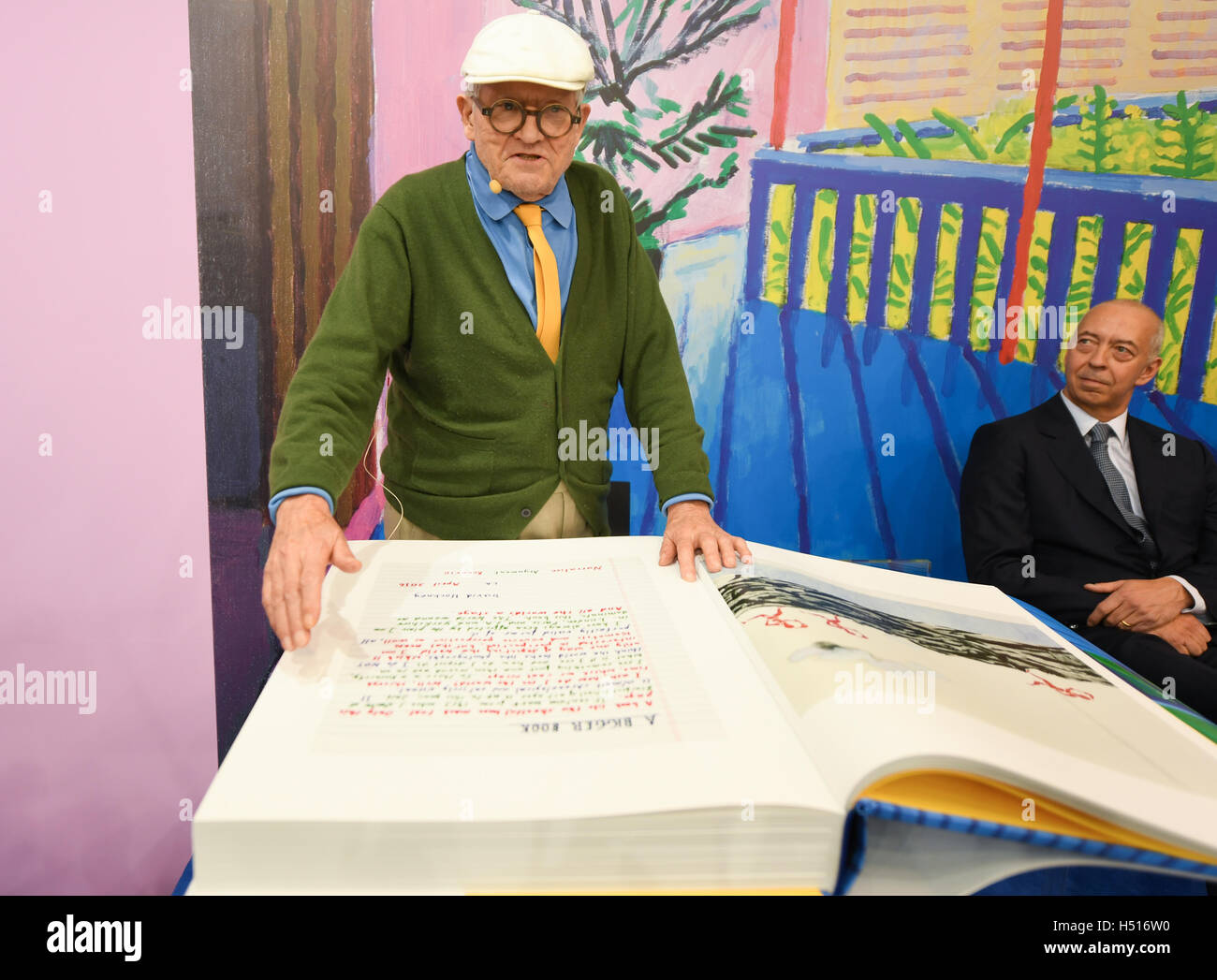 Frankfurt, Germany. 19th Oct, 2016. The British artist David Hockney ...