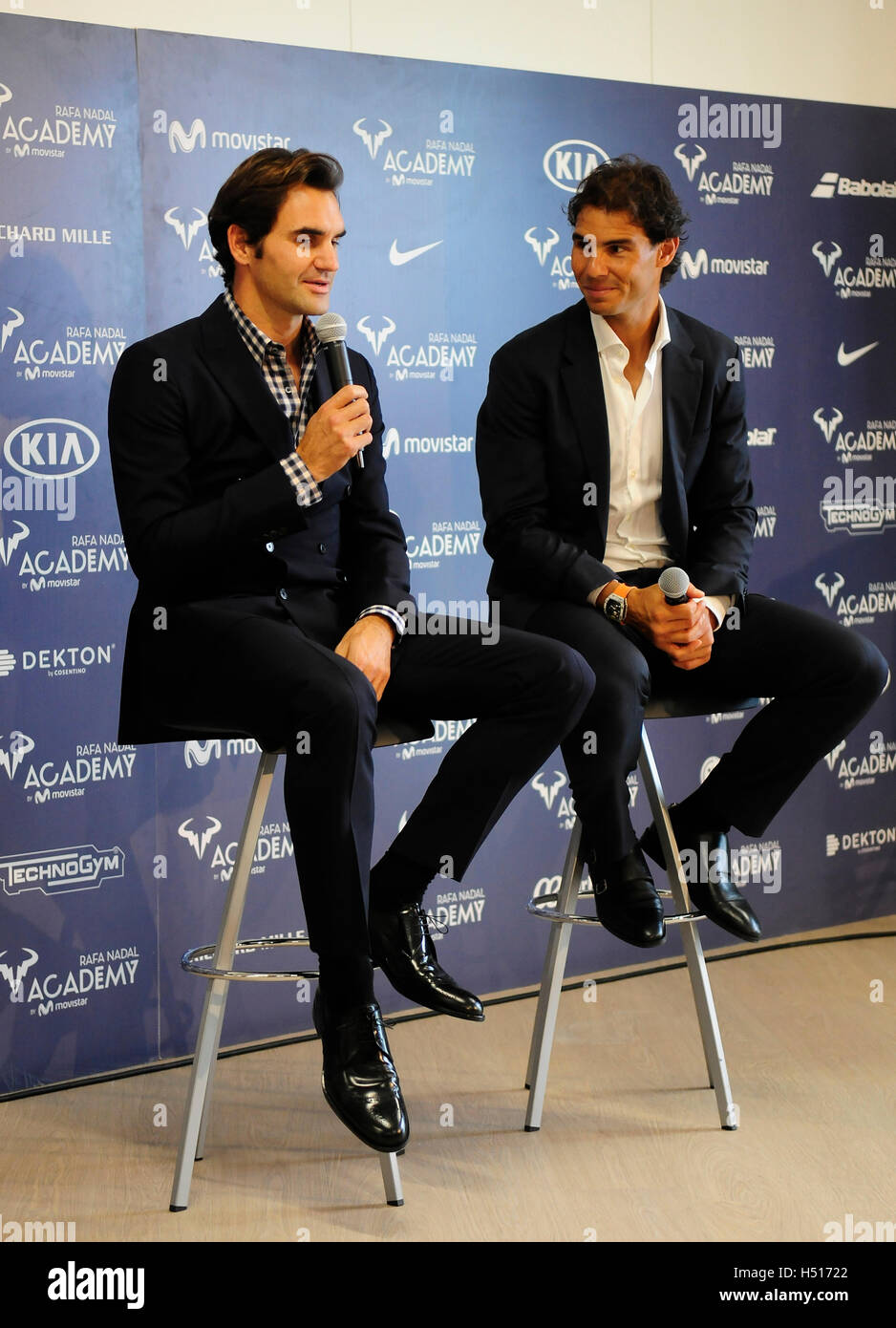 Palma of Mallorca, Spain. 19th October, 2016. Rafa Nadal,Roger Federer ...