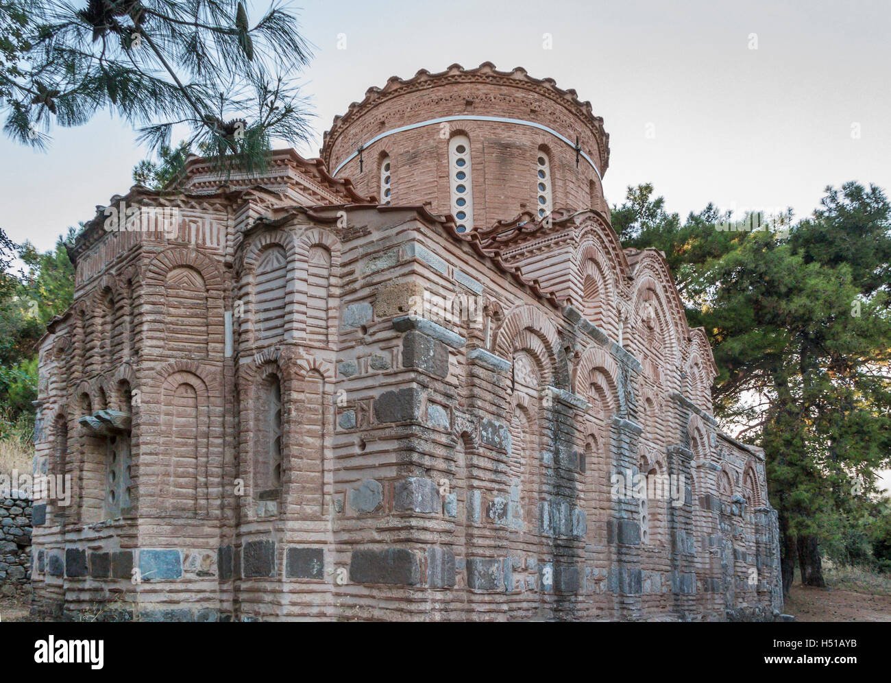 Historical Byzantine church Virgin Krina Chios Island Greece Stock ...