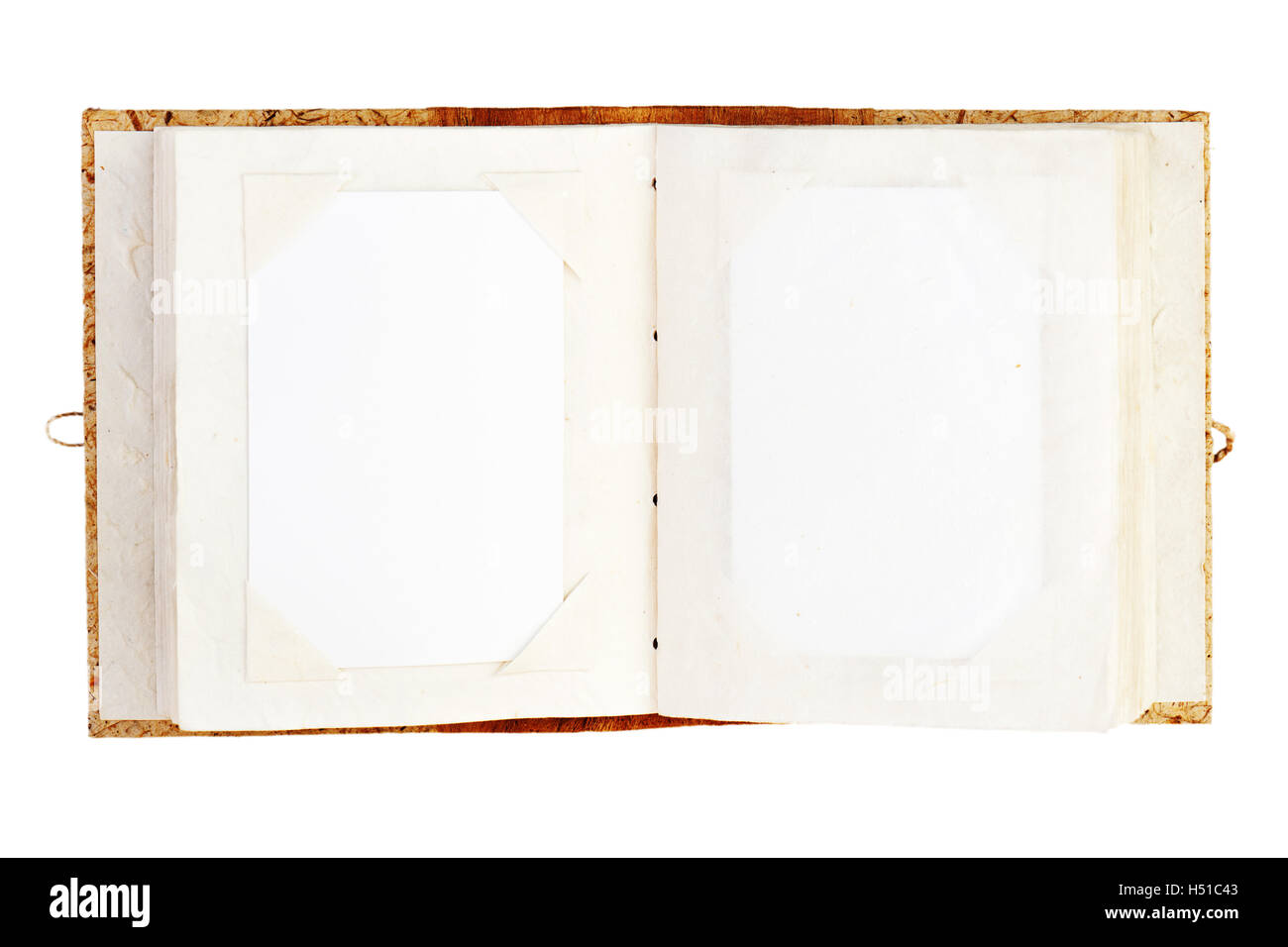 open old photo album with place for your photos isolated on white ...