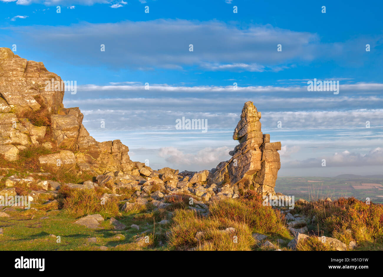 Manstone Rock on the Stiperstones Ridge, Shropshire, England, UK ...