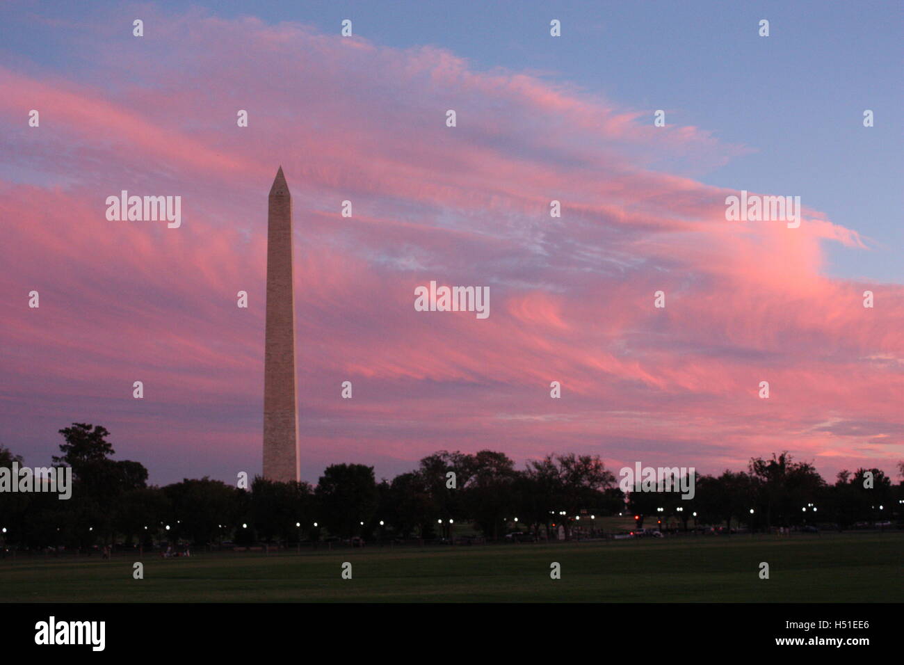 Pink sky and trees hi-res stock photography and images - Alamy