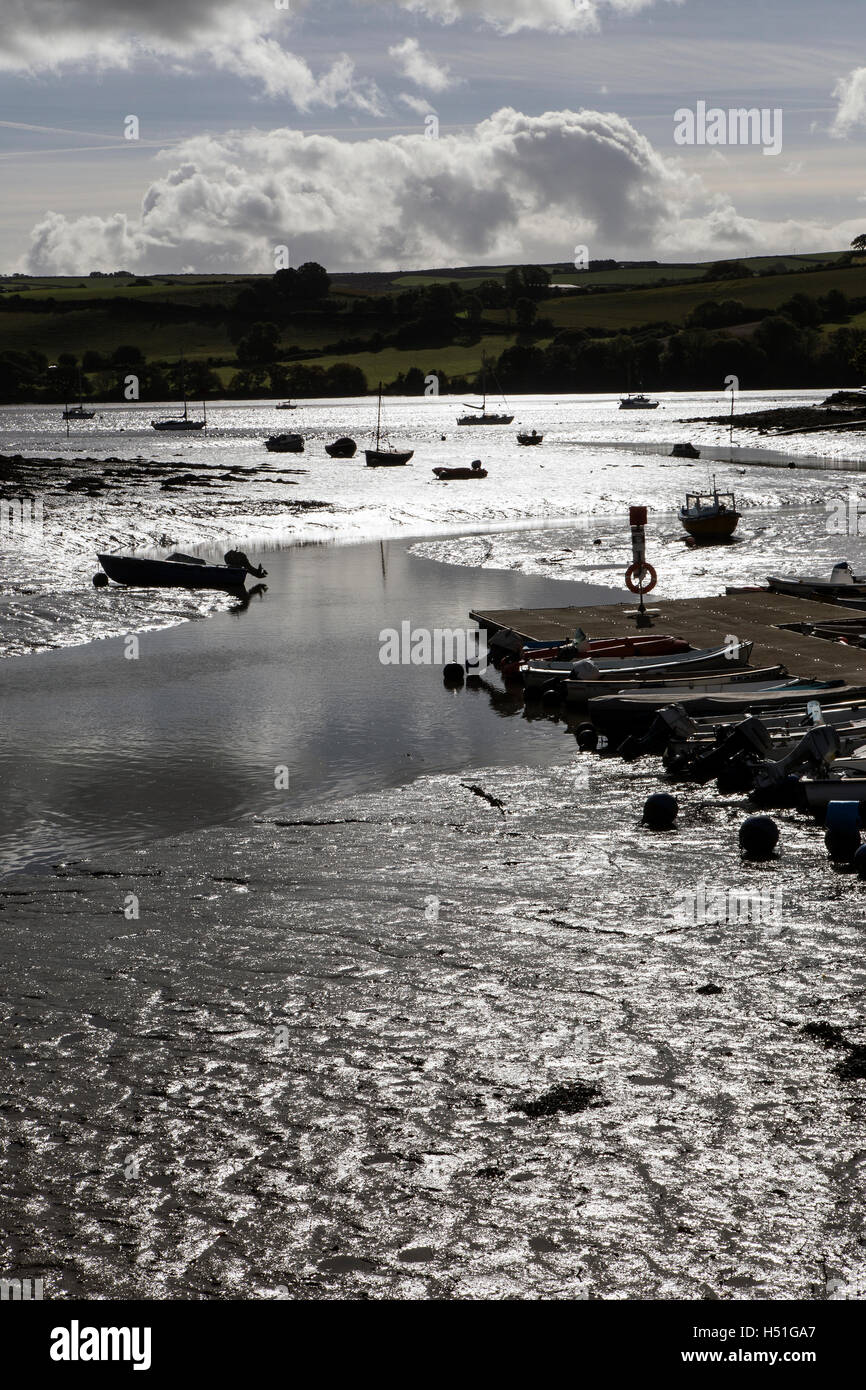 silted creek of river Dart at Stoke Gabriel,britain, inspirational ...