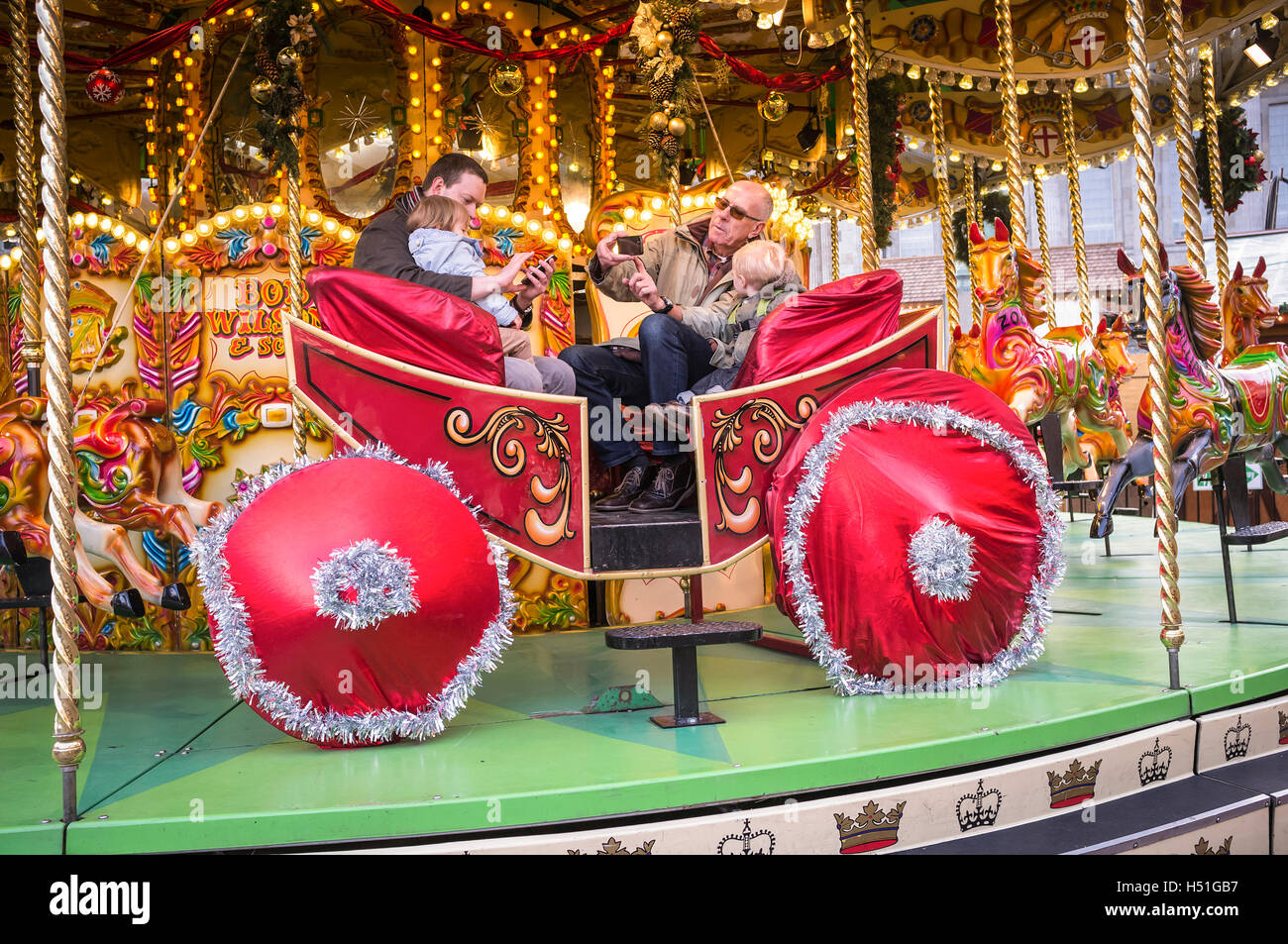 Birmingham christmas market carousel hi-res stock photography and ...
