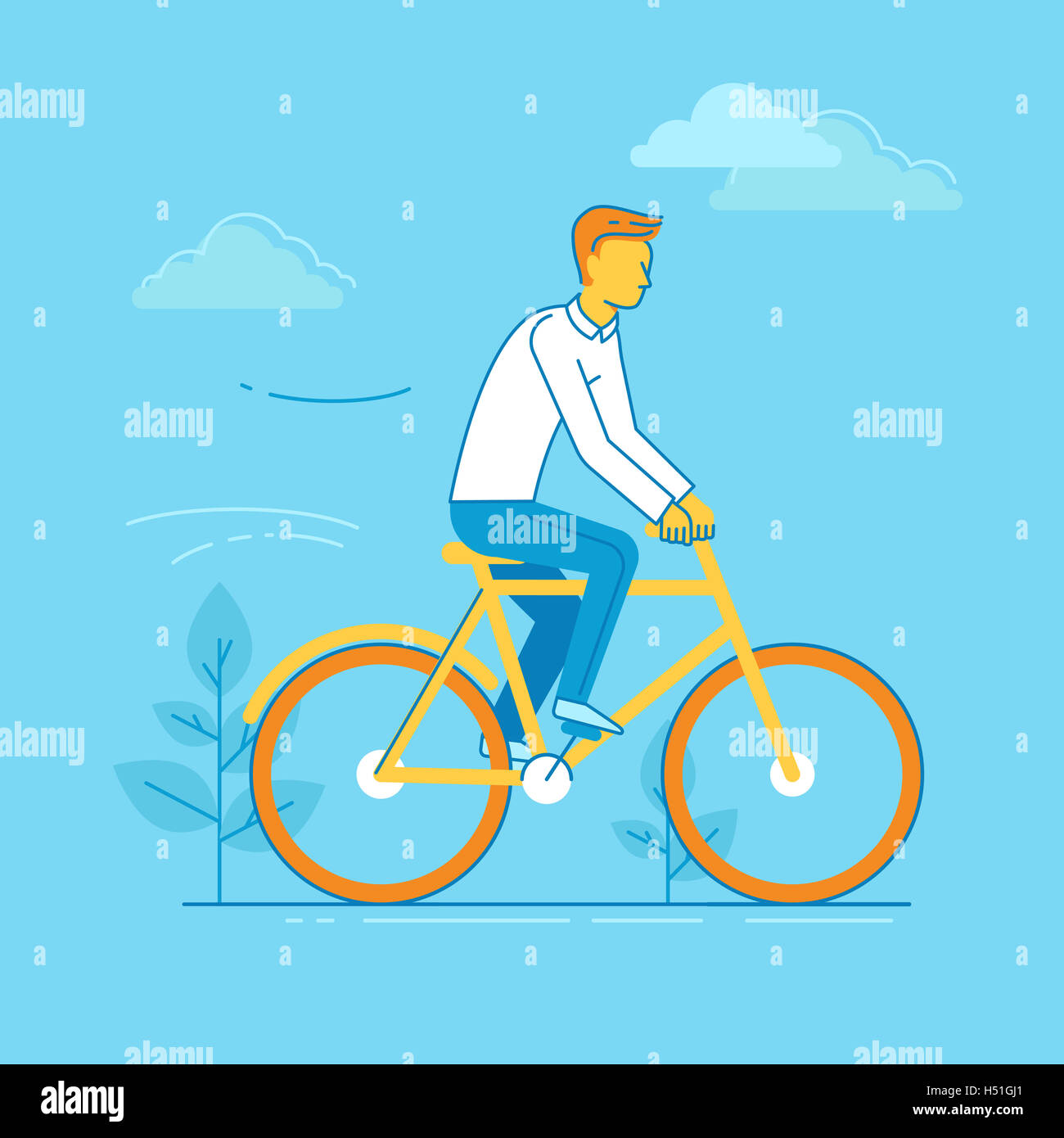 Flat bicycle hi-res stock photography and images - Alamy